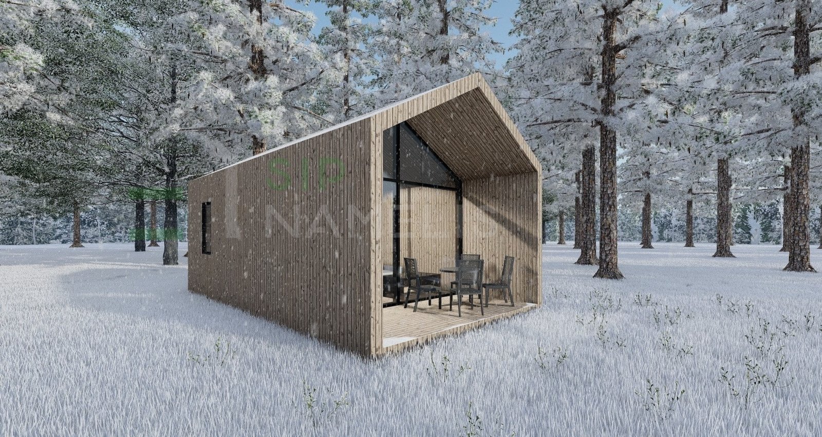 Insulated Modular House Tripoli 7.8x4.2 m, 29m² | SipHouse.ie