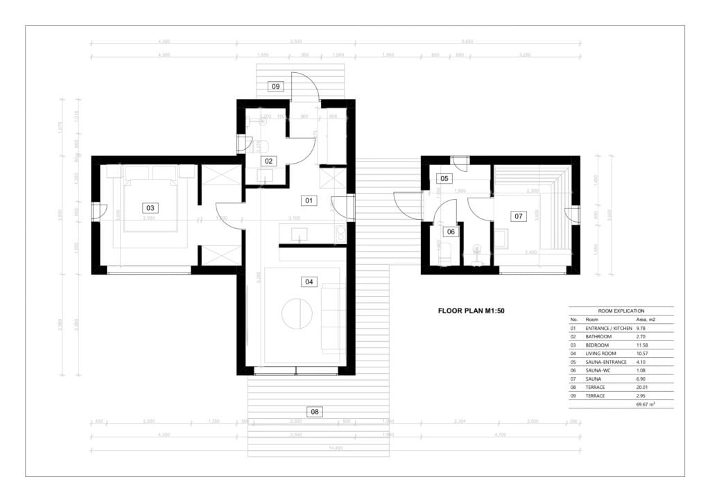 Modular House + Sauna Romulus 50m² | SipHouse.ie