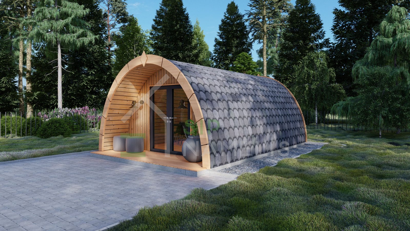 Glamping Pod Eagle 44mm, 4x6, 24 m² | SipHouse.ie